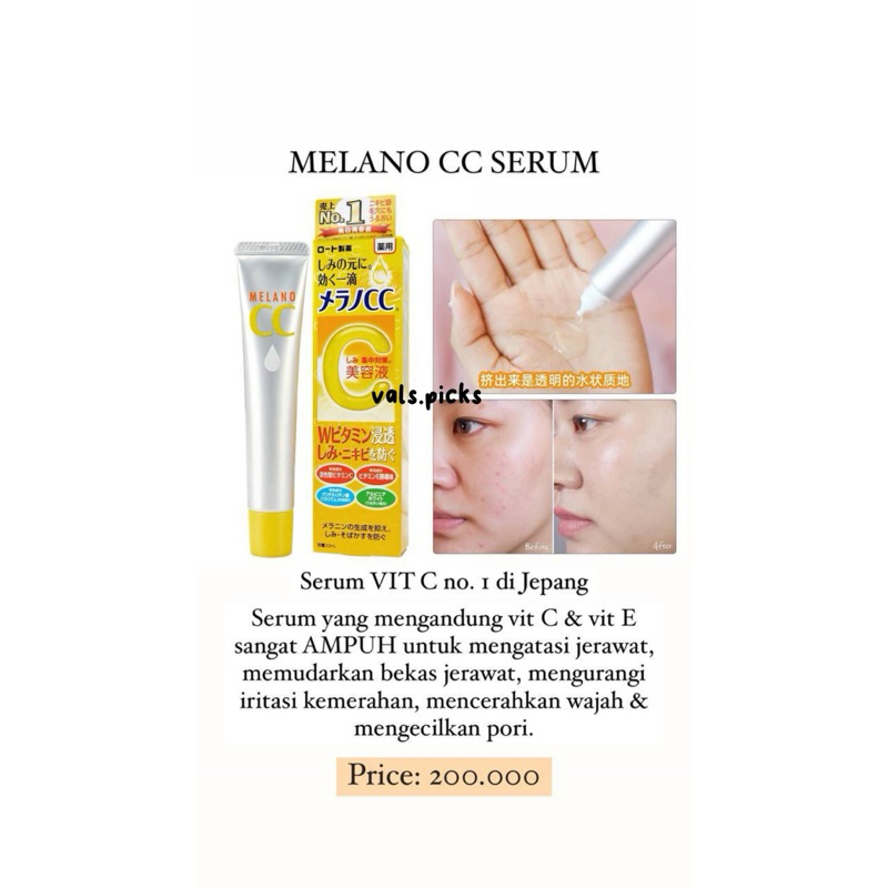Jual Melano CC Serum JAPAN | Shopee Indonesia