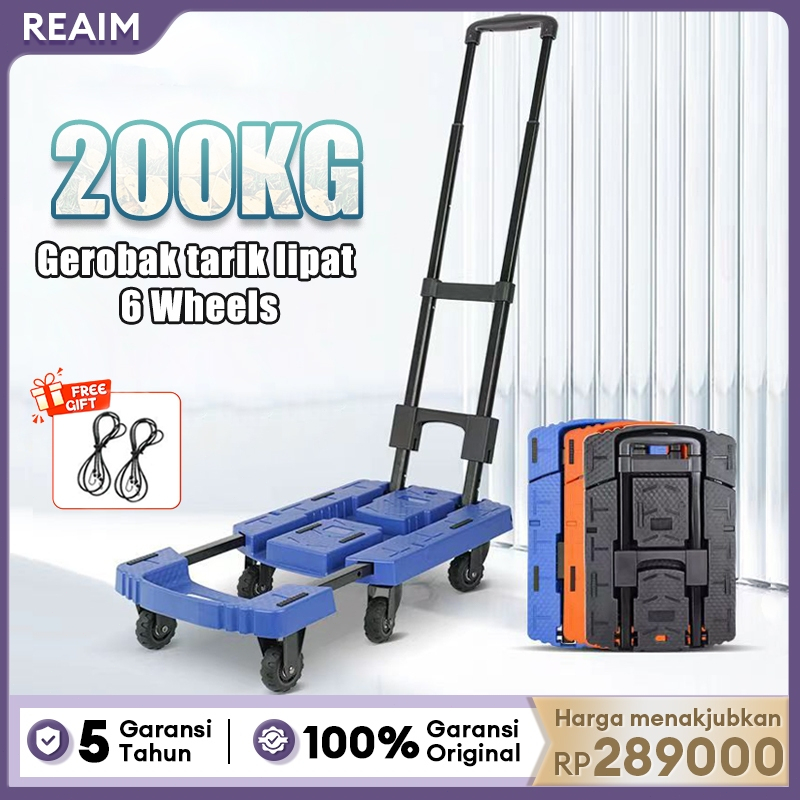 Jual Reaim 200KG Folding Trolley Multi-Purpose Folding Trolley Portable ...