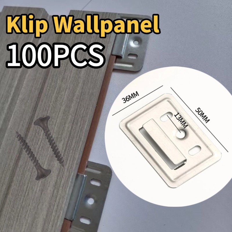 Jual 100PCS Klip Panel WPC Klip Wallpanel Ukuran36mm x 50mm & 200PCS ...