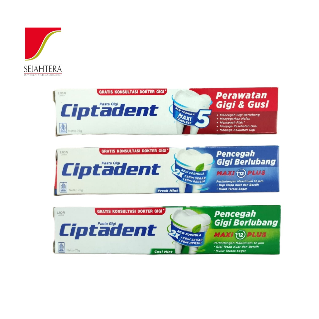Jual Ciptadent Pasta Gigi Maxi 12 ( Cool Mint, Fresh Mint, Complete ...