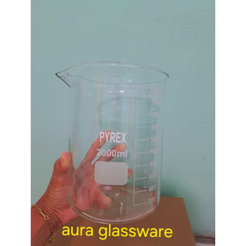 Jual beaker glass 2000ml pyrex | Shopee Indonesia