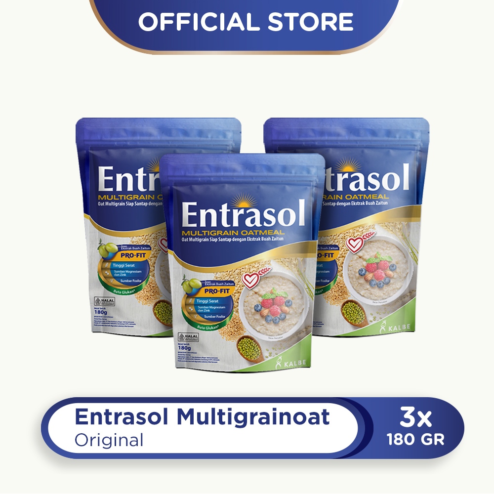 Jual Triple Pack Entrasol Multigrain Oatmeal 180G (3 pcs) | Shopee ...