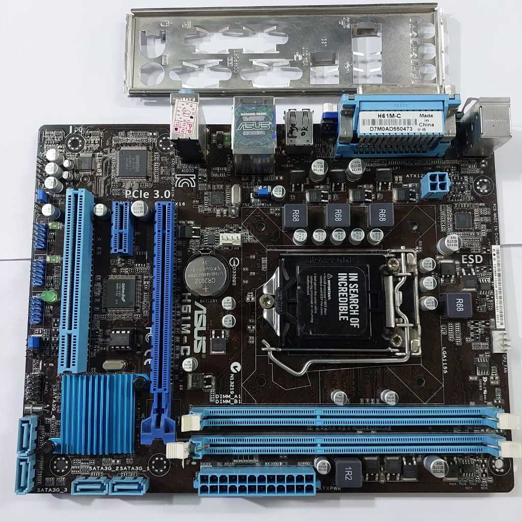 Jual Mainboard h61 asus H61M-C ddr3 socket 1155 murah motherboard Gen 2 & 3 ASUS H61 second ...