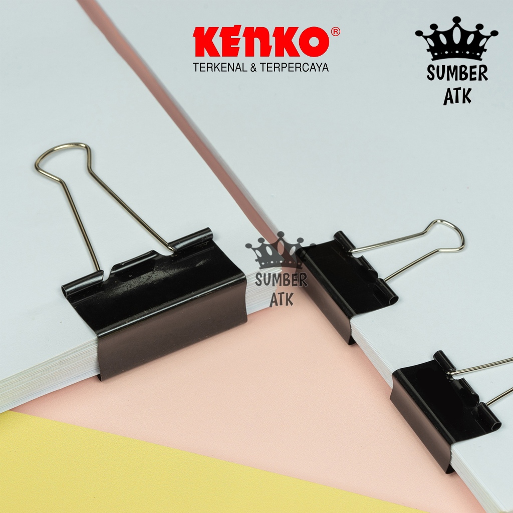 Jual BINDER CLIP KENKO No.200 BINDER CLIP / PENJEPIT KERTAS / KLIP BINDER | Shopee Indonesia