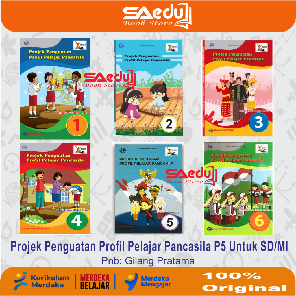 Jual Buku Siswa KURIKULUM MERDEKA P5 (Projek Penguatan Profil Pelajar Pancasila) SD/MI GP ...