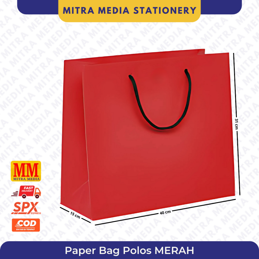 Jual Paper Bag Paperbag Polos Merah Souvenir Natal Kemerdekaan Untuk ...