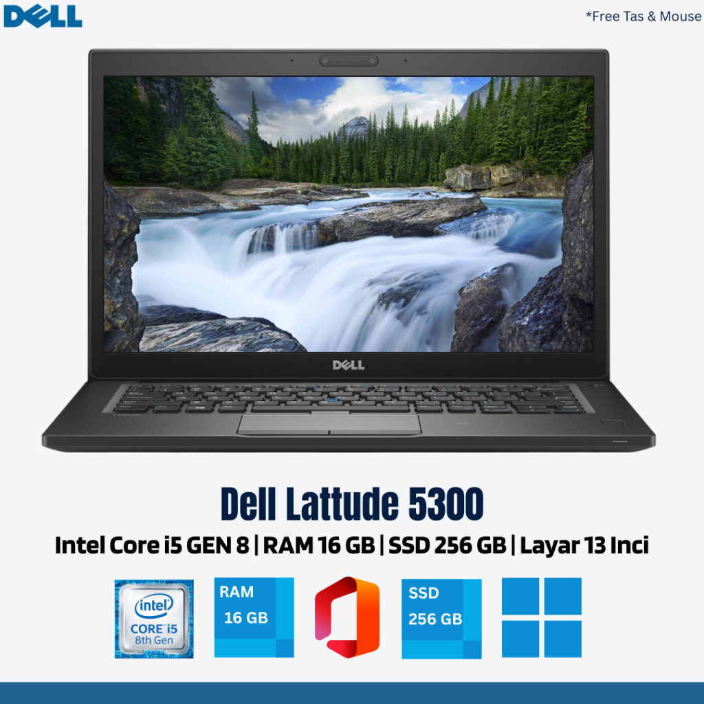 Jual Laptop Dell Latitude 5300 | Intel Core i5 Gen 8 RAM 8 | SSD 256 GB ...