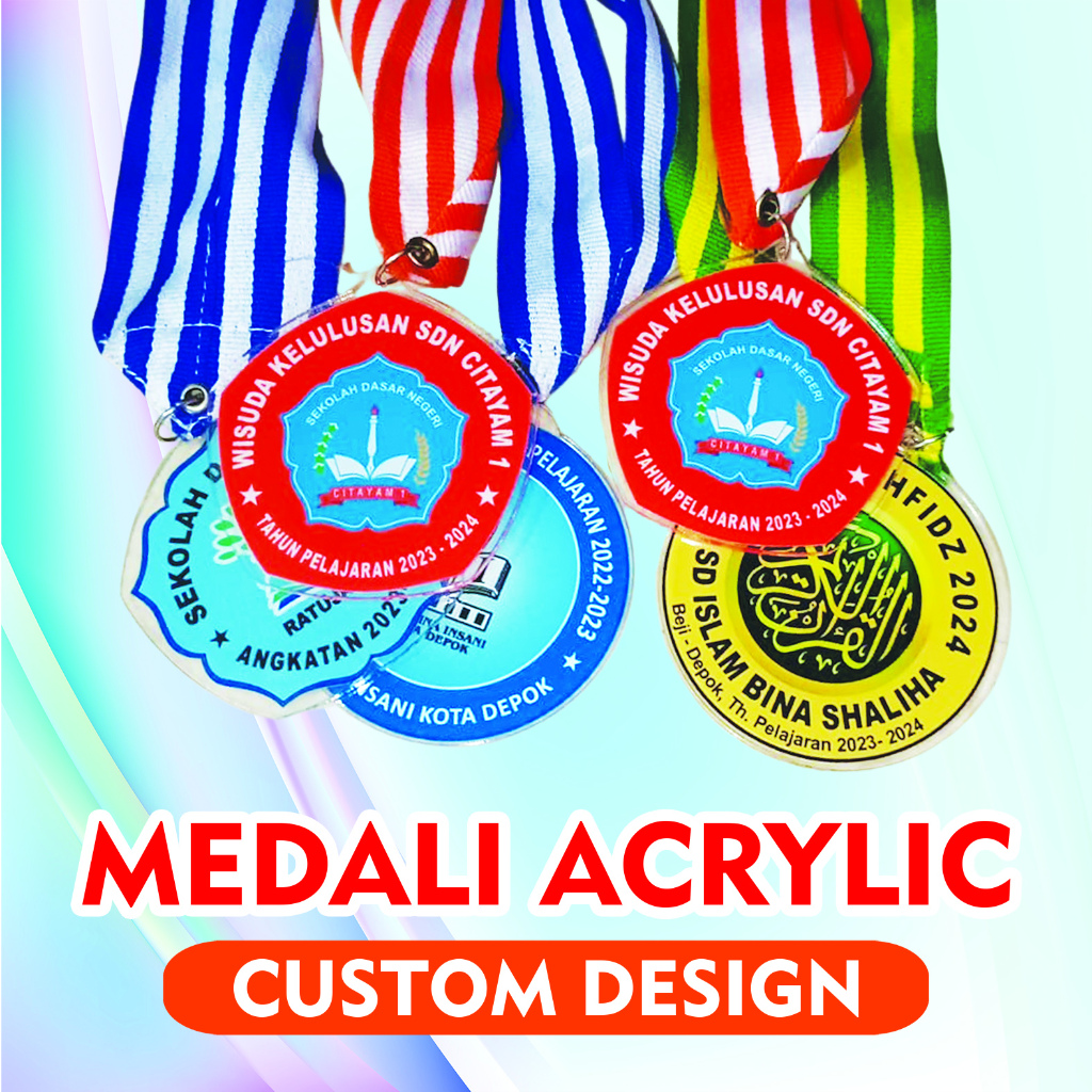 Jual Medali Akrilik / Medali Custom Akrilik / Medali Wisuda / Medali Kelulusan Sekolah ...
