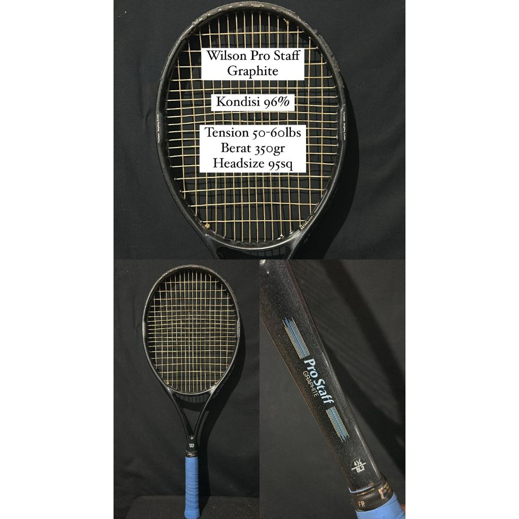 Jual Raket Tenis Wilson Pro Staff Graphite | Shopee Indonesia