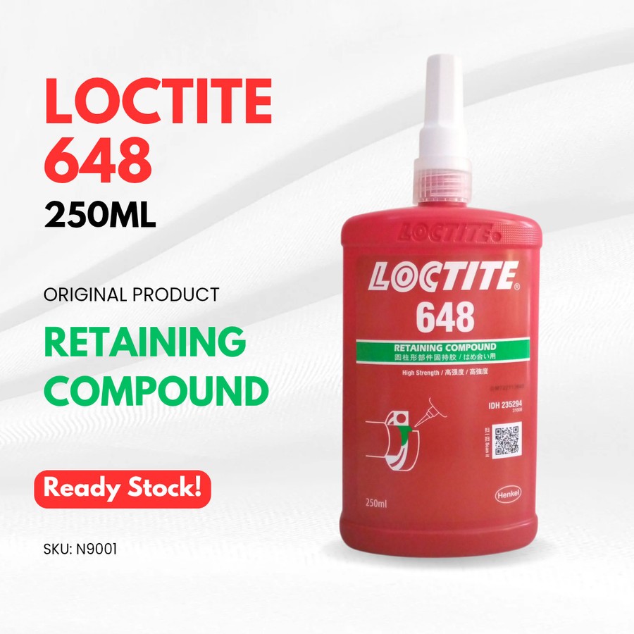Jual LOCTITE 648 250ml Retaining Compound - Lem Penguat Bearing Bushing ...