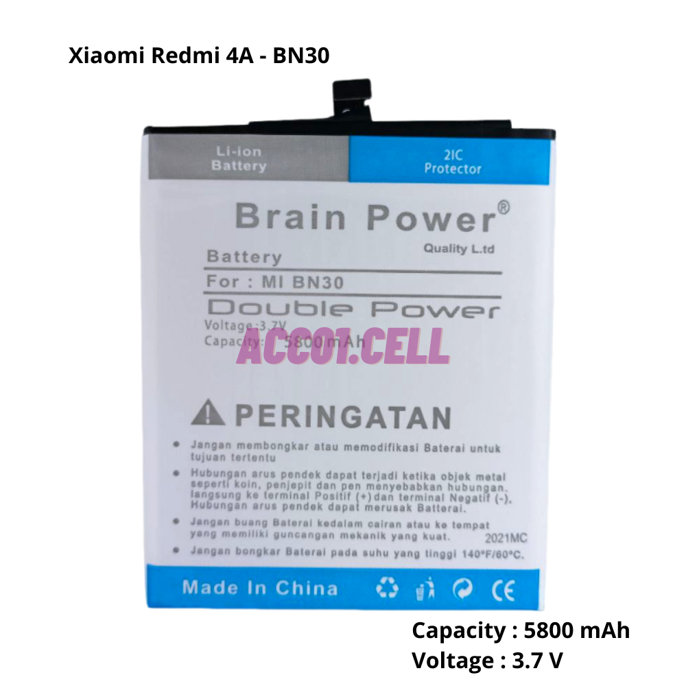 Jual Baterai Xiaomi Redmi 4A - BN30 Battery Batre Original & Double Power | Shopee Indonesia