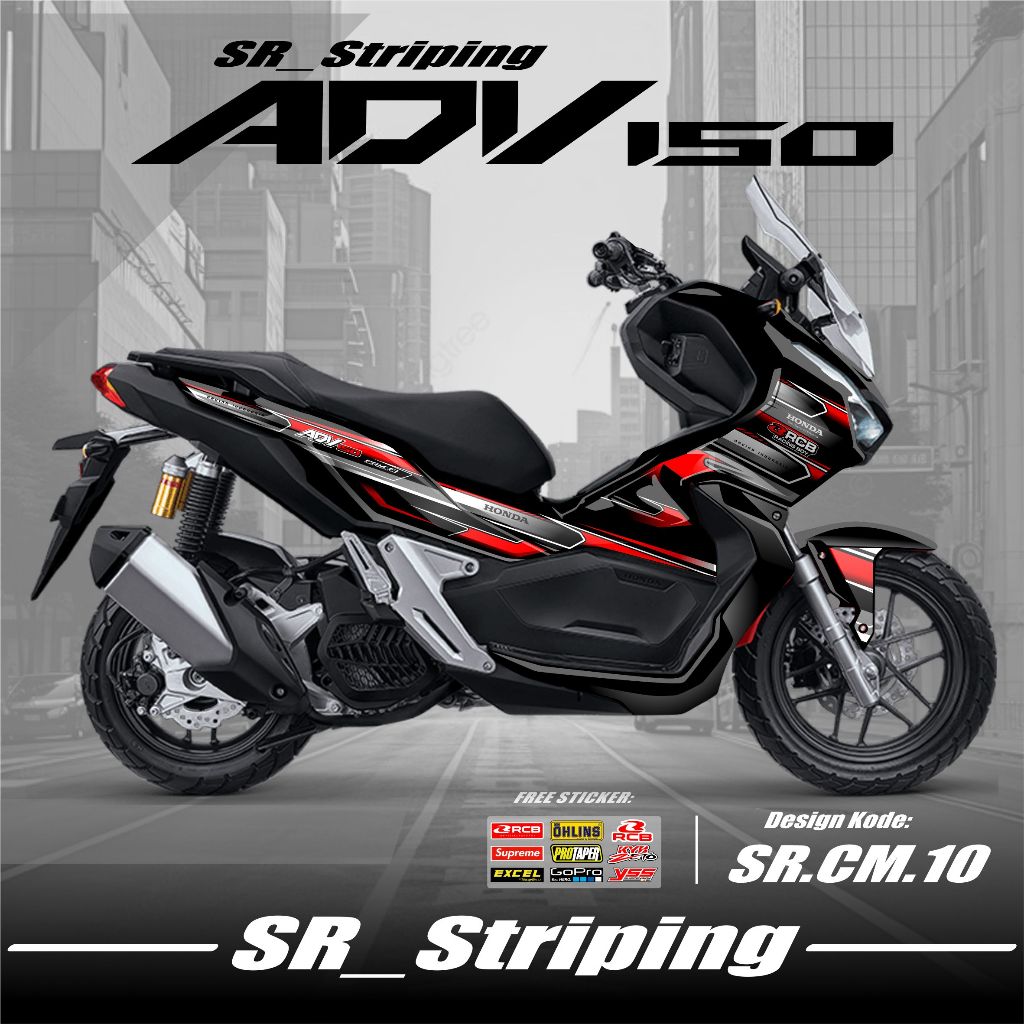 Jual Stiker Striping ADV 150 Terbaru - Sticker Variasi ADV 150 Stiker ...