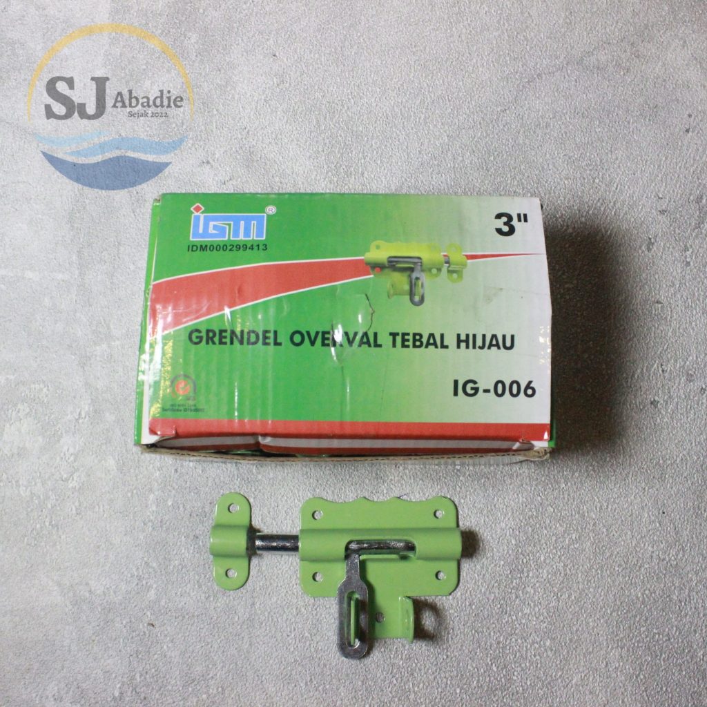 Jual (12 PC) IGM Grendel Overval Overpale Cat Plat Besi Tebal Hijau 2 3 ...