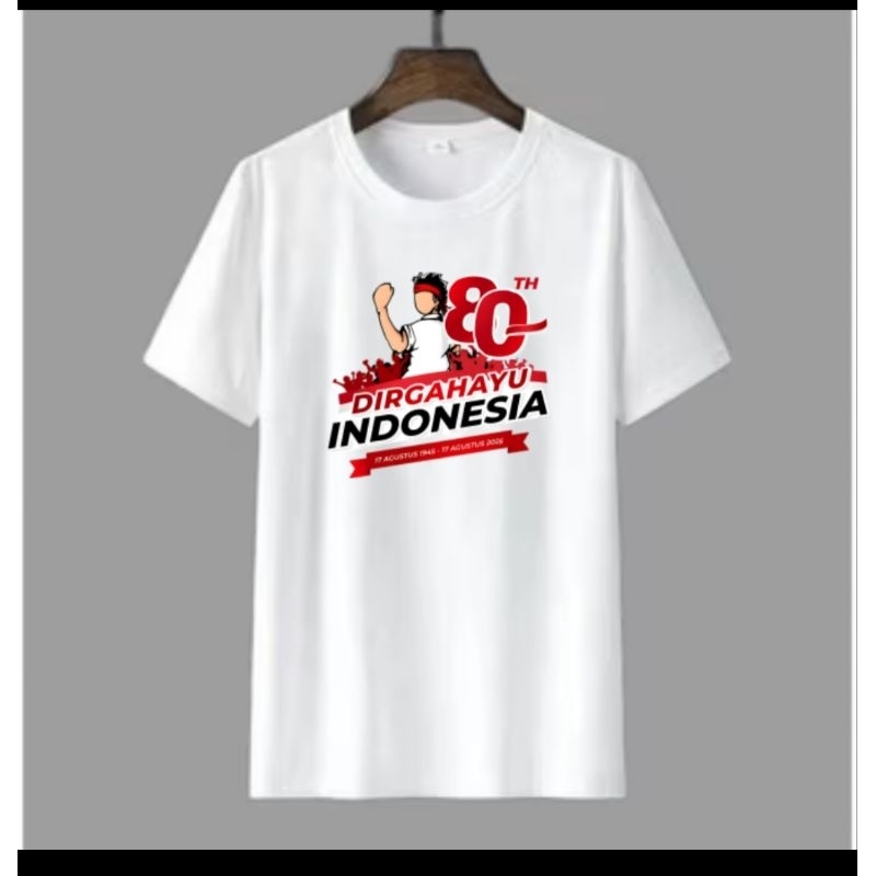 Jual KAOS DEWASA UNISEX 17 AGUSTUS//BAJU DEWASA KEMERDEKAAN INDONESIA HUT RI KE-80 tahun2025 ...