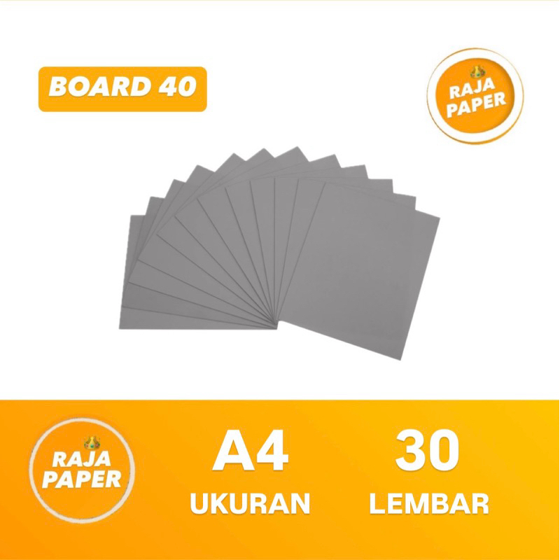 Jual Kertas Karton Grey Board Ukuran A4 30 Lembar No 40 ( 210 Mm x 297 ...