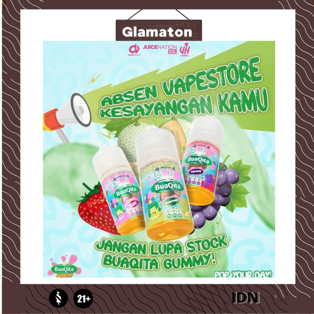 Jual LIQUID BUAQITA GUMMY SERIES 30ML 30MG SALTNIC AUTHENTIC BY JUICENATION X CV X HITZ | Shopee ...