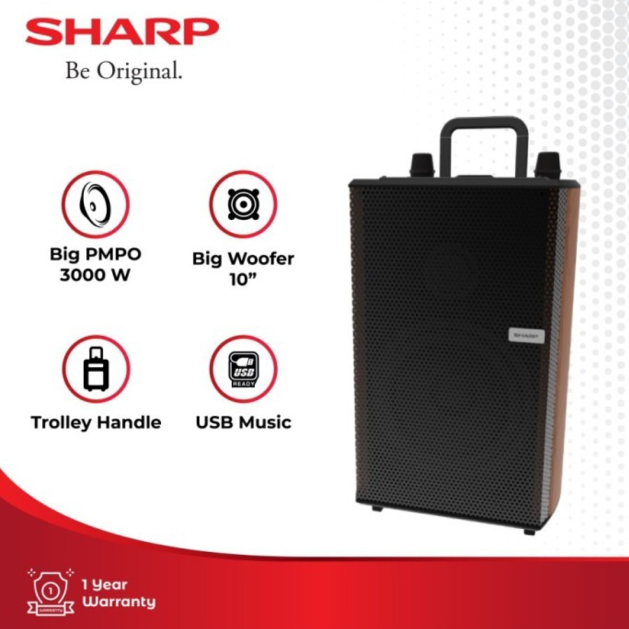 Jual Sharp CBOX TRB10MBO Speaker Active 10 Inch CBOX-TRB10MBO / Speaker ...