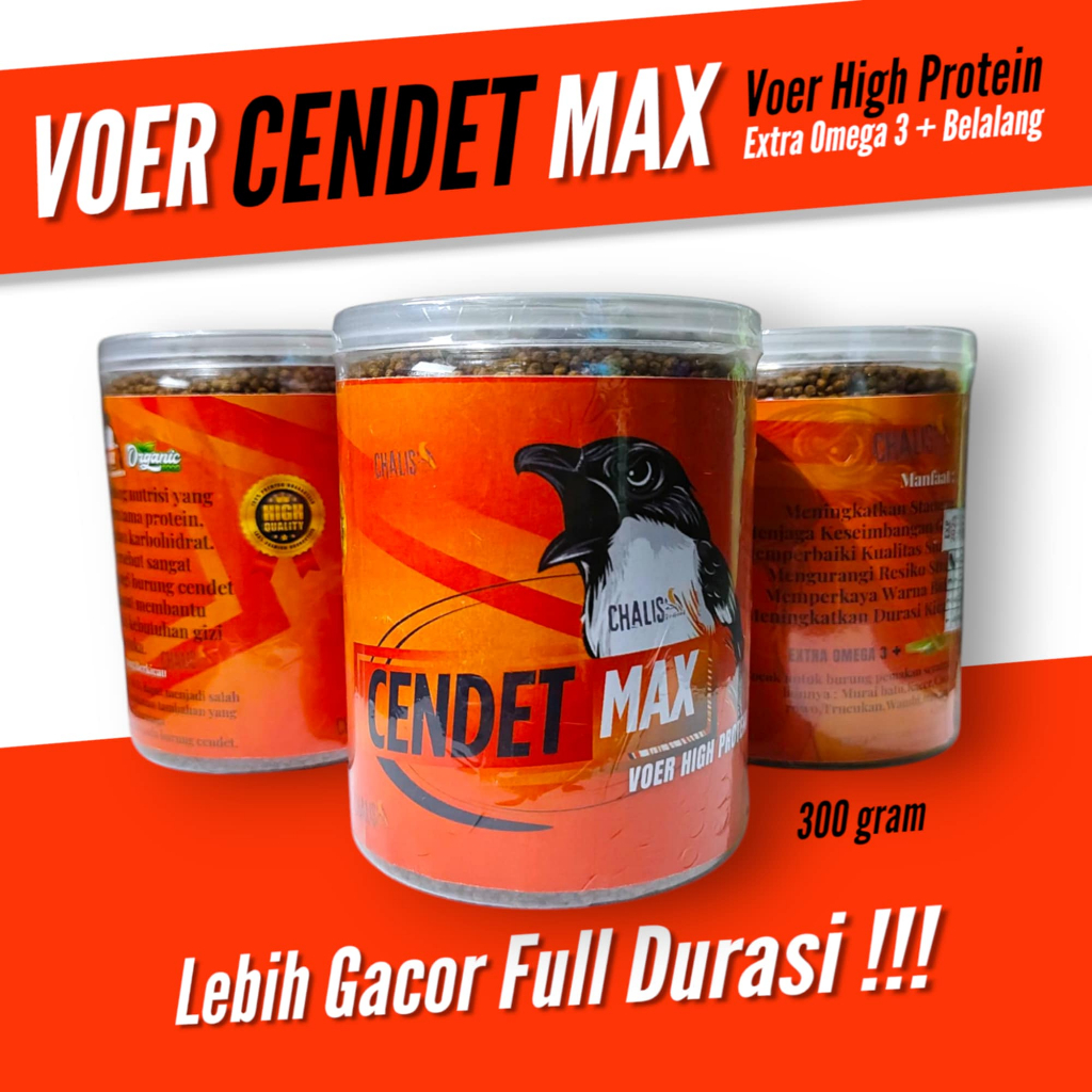 Jual VOER CENDET MAX HIGH PROTEIN PLUS EXTRA OMEGA3 + TEPUNG BELALANG ...