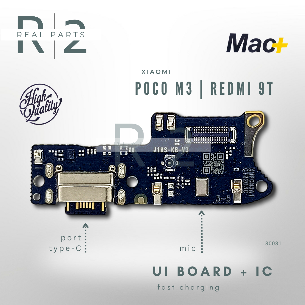 Jual Papan Cas Mic Plus IC XIAOMI Poco M3 / Redmi 9T Flexible UI Board ...