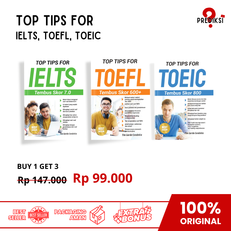Jual BUKU BAHASA INGGRIS TOP FOR TOEFL - IELTS - TOEIC / PAKET BUKU BAHASA INGGRIS | Shopee ...
