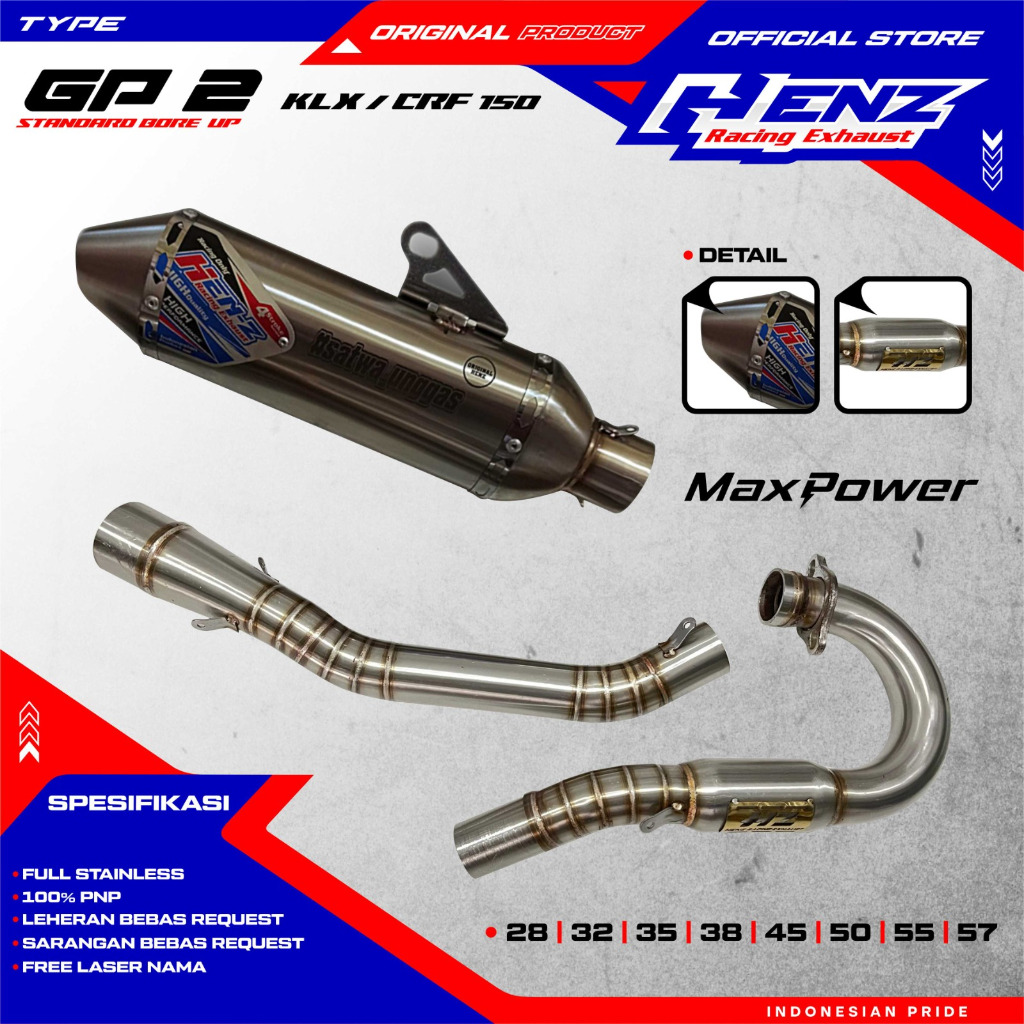 Jual Kenalpot CRF GP-2 Hen-z Racing Exhaust | Shopee Indonesia