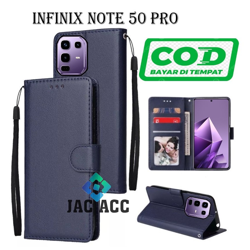 Jual FLIP CASE HP PREMIUM UNTUK INFINIX NOTE 50 PRO (2025) LEATHER FLIP ...