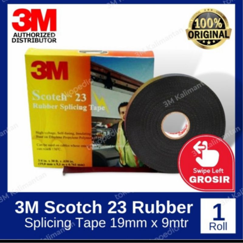 Jual 3M isolasi listrik scotch 23 rubber splicing tape | Shopee Indonesia
