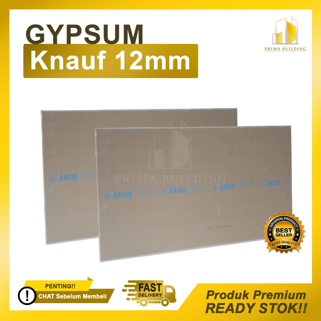 Jual Gypsum Knauf 12mm / Gipsum Knauf Standardshield 12 mm / Gypsum ...