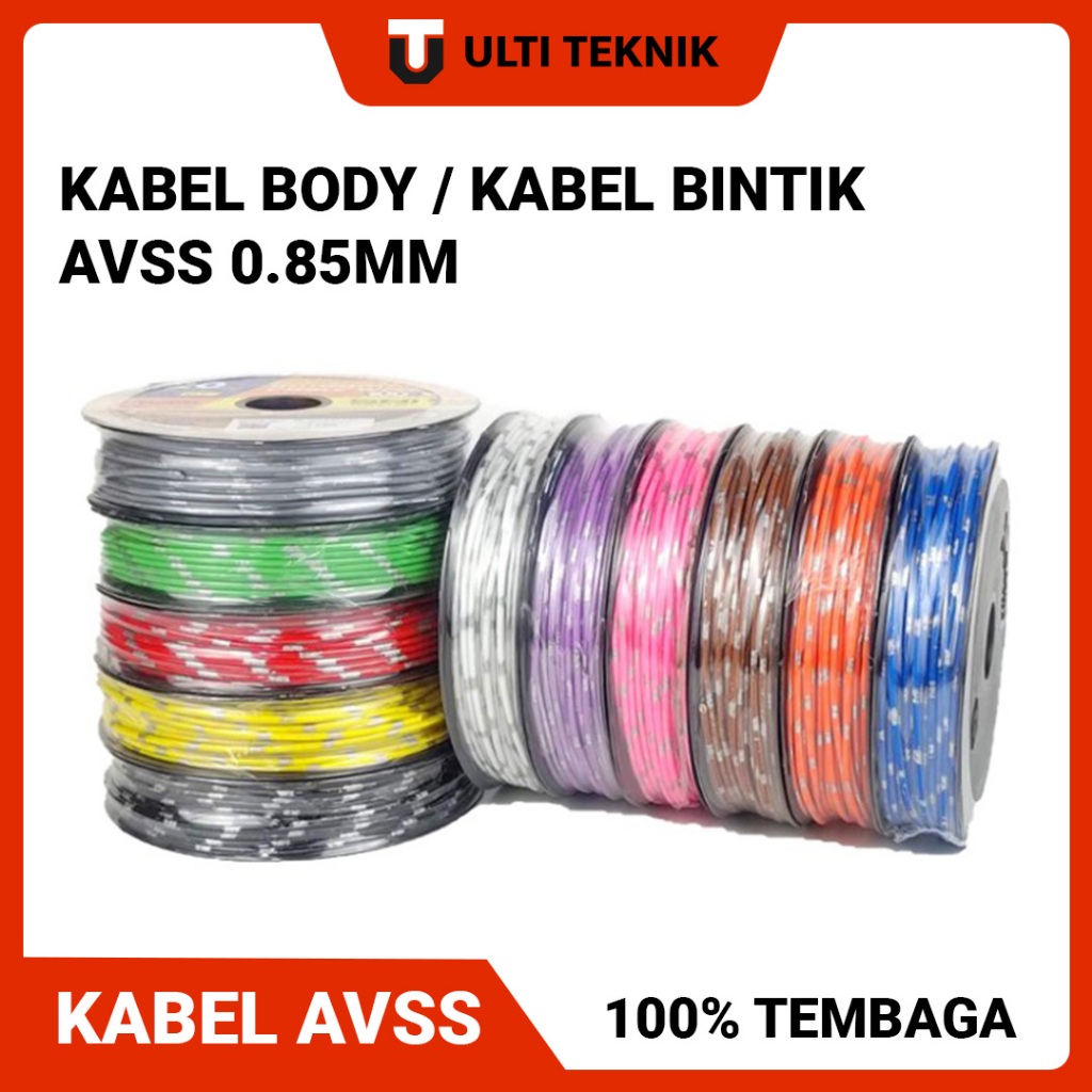 Jual Kabel Body / Kabel Bintik AVSS 0.85mm Serabut Tembaga - Harga per meter | Shopee Indonesia