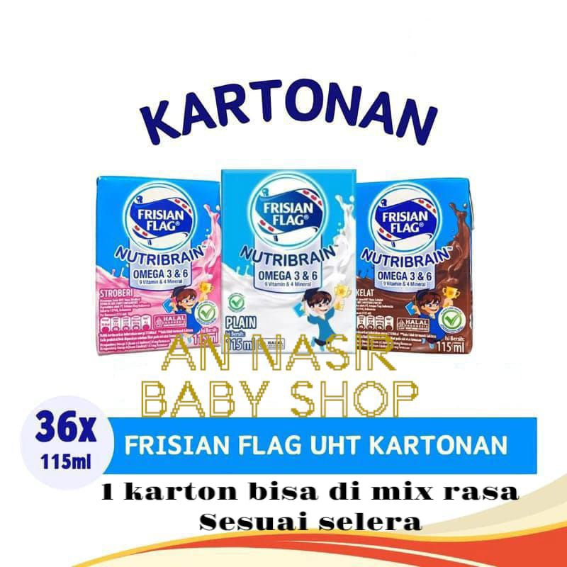 Jual UHT FRISIAN FLAG NUTRIBRAIN OMEGA 115 ml strawberry, coklat dan plan | Shopee Indonesia