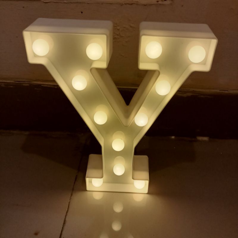 Jual Lampu LED huruf baterai abjad Y | Shopee Indonesia