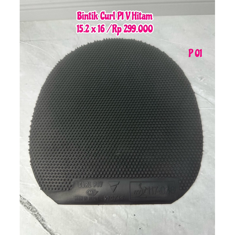 Jual second karet tenis meja pingpong Victas bintik Curl P1V warna hitam | Shopee Indonesia