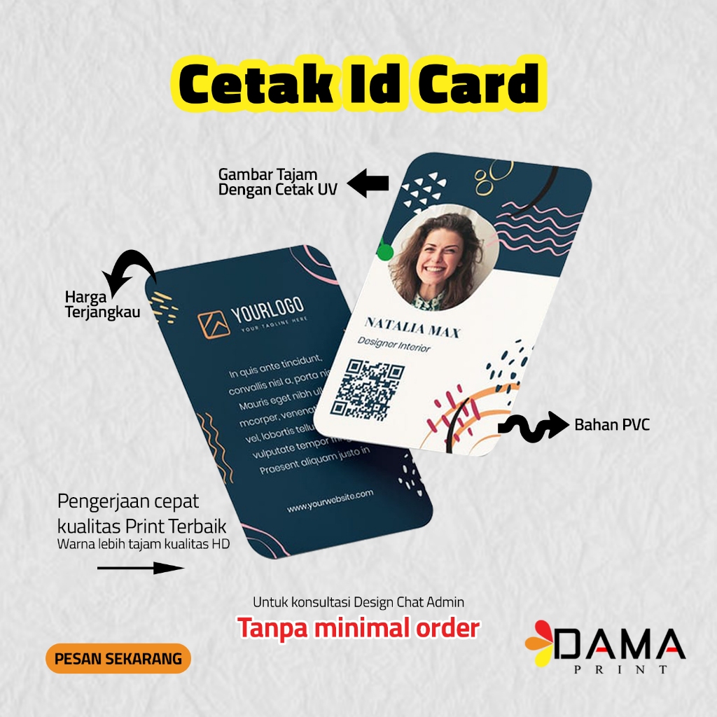 Jual Id Card Bahan PVC / Id Card Holder / Id Card Premium / Id Card ...