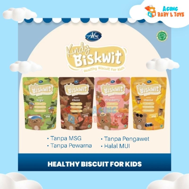 Jual Abe Food kindy biskwit healthy biscuit for kids / cemilan anak ...