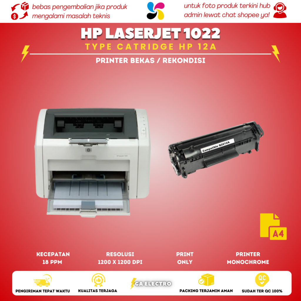 Jual Printer Hp Laserjet 1022 Hitam Putih | Shopee Indonesia