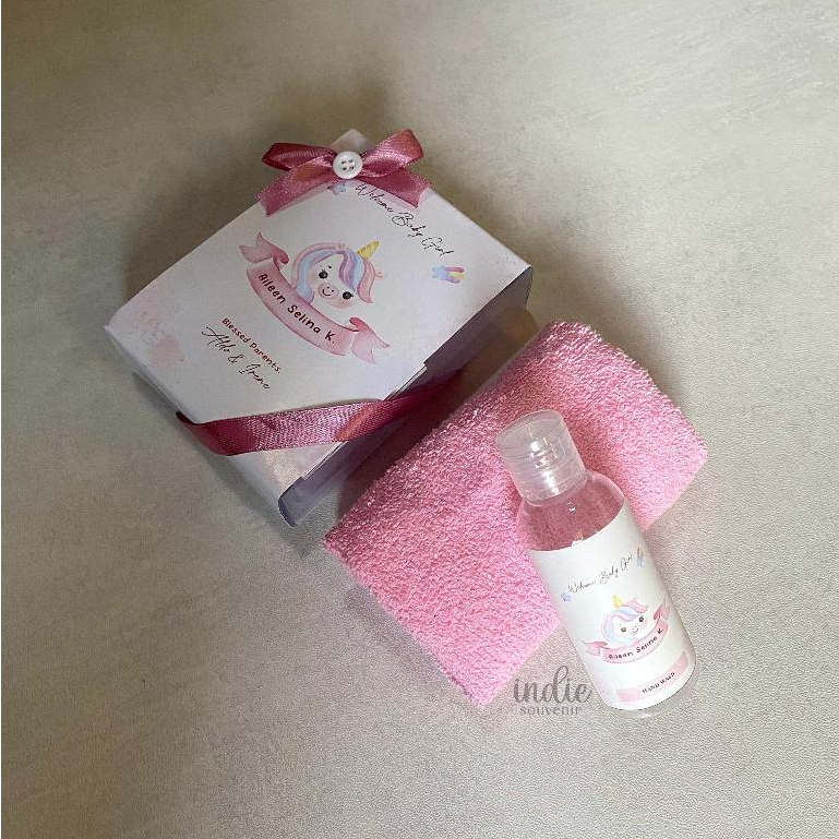 Jual Souvenir handuk muka anjoly hand towel hand sanitizer hand wash ...