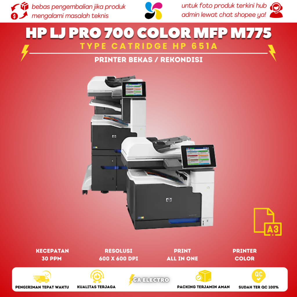 Jual Printer Hp LaserJet Pro 700 M775 Colour A3 | Shopee Indonesia