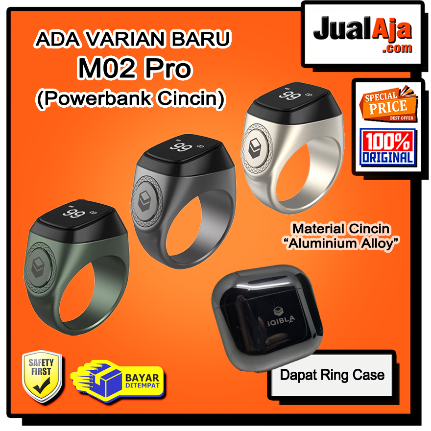 Jual Zikr Smart Ring M02 & M02 Pro with Powerbank Case Aluminium Alloy ...