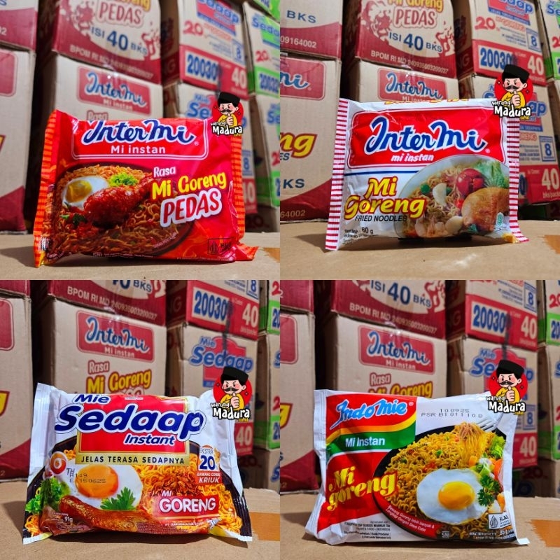 Jual MIE GORENG - SEDAAP / INDOMIE / INTERMIE PEDAS / ORI - ECER ...