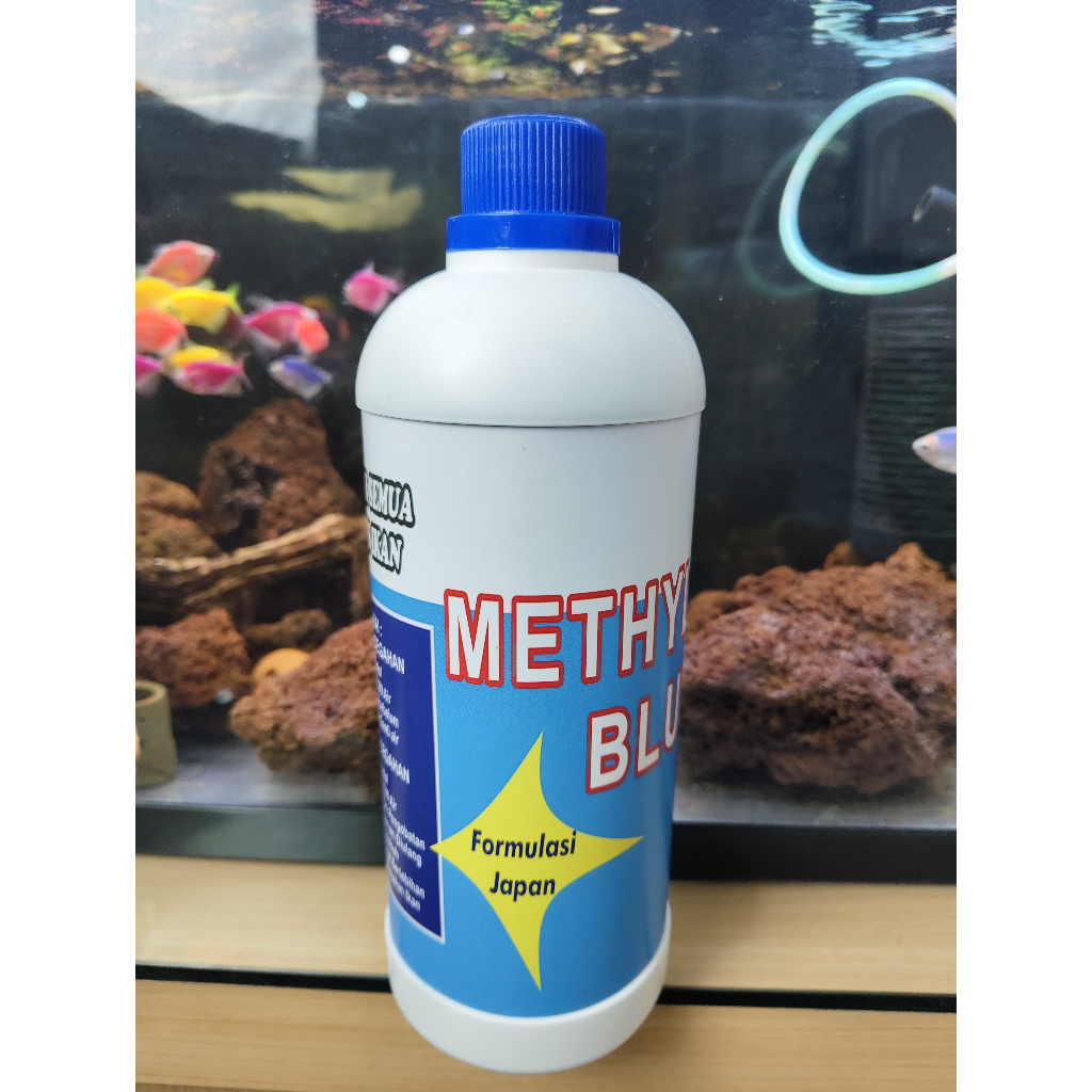 Jual Methylene Blue Obat Ikan 1 Liter + Vit-C Obat Biru Ikan Untuk Kesehatan Dan Mencegah Stres ...