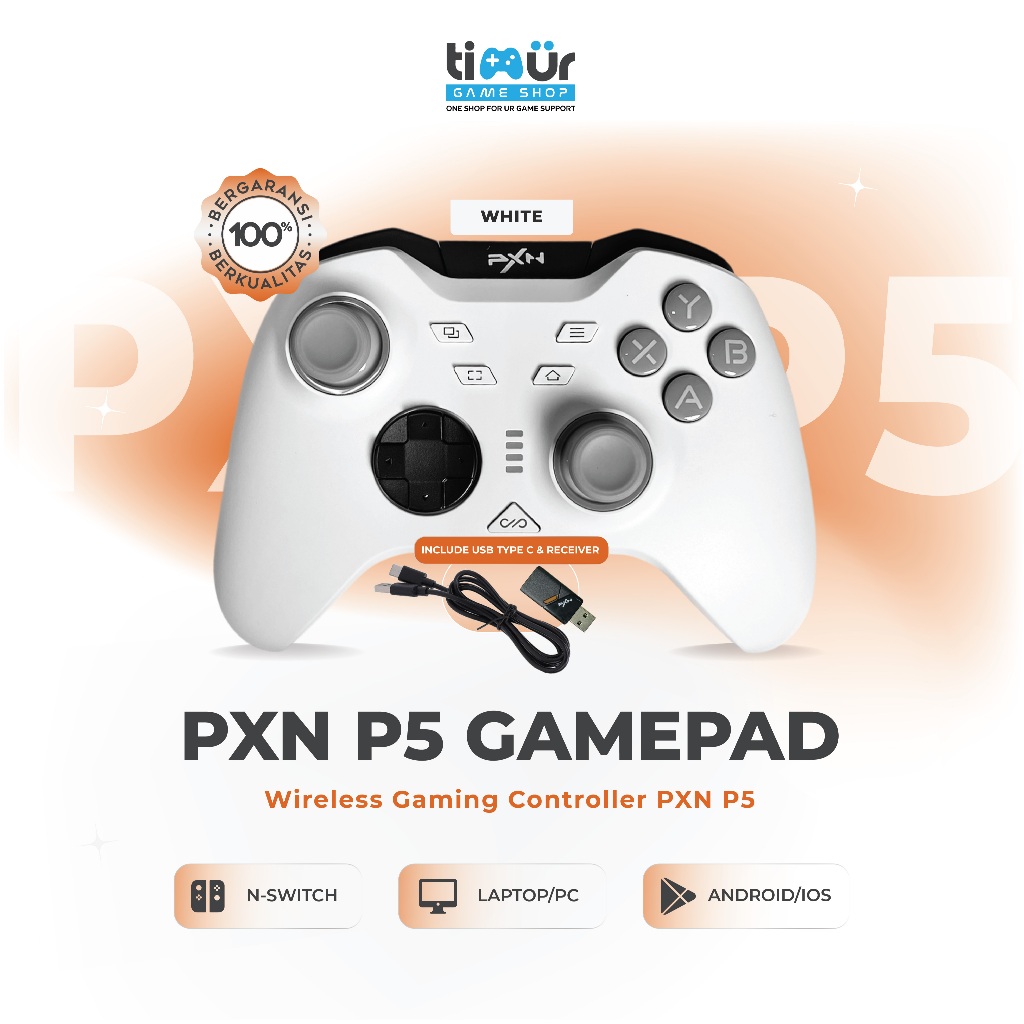 Jual PXN P5 Stick Stik Pro Controller PC Laptop Android IOS Nintendo Switch OLED White | Shopee ...
