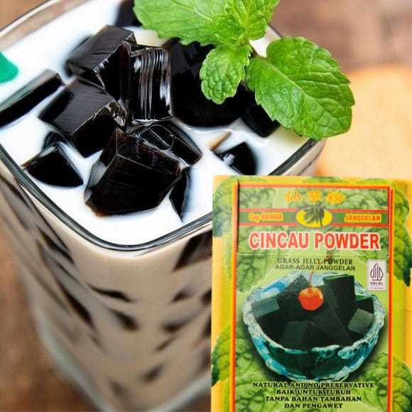 Jual CINCAU POWDER INSTANT CAP BUNGA JANGGELAN / GRASS JELLY POWDER ...