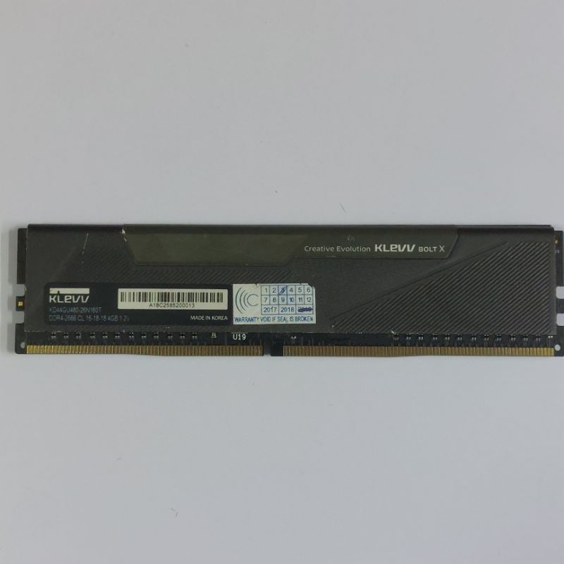 Jual Memory Ram Komputer PC / Longdimm DDR4 4 GB PC2666 KLEVV | Shopee ...