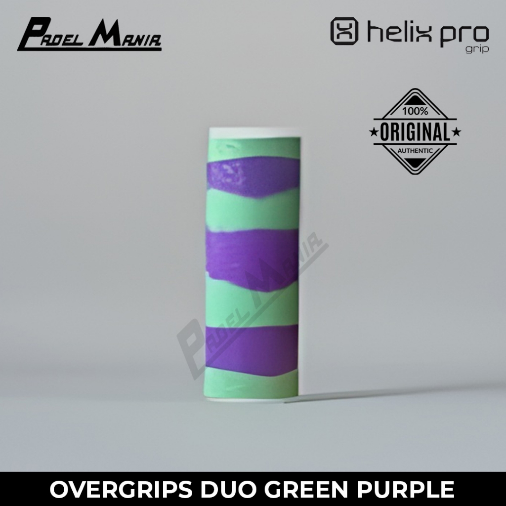 Jual Helix Pro Overgrips Duo Green Purple Padel Racket Grips | Grip Raket Padel / Tennis ...