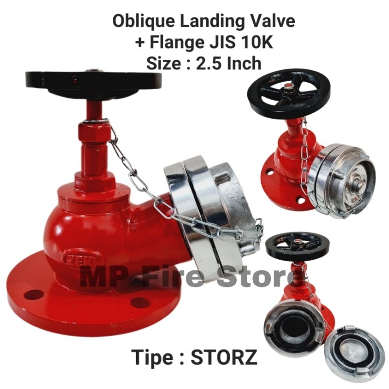 Jual OBLIQUE LANDING VALVE TYPE STORZ 2.5 in 65-16K + FLANGE JIS 10K ...