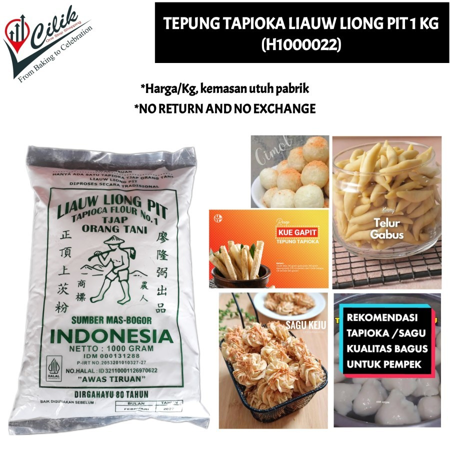 Jual tepung+bahan+pangan+foodgrade+tapioka+sagu+premium+asli+liauw ...