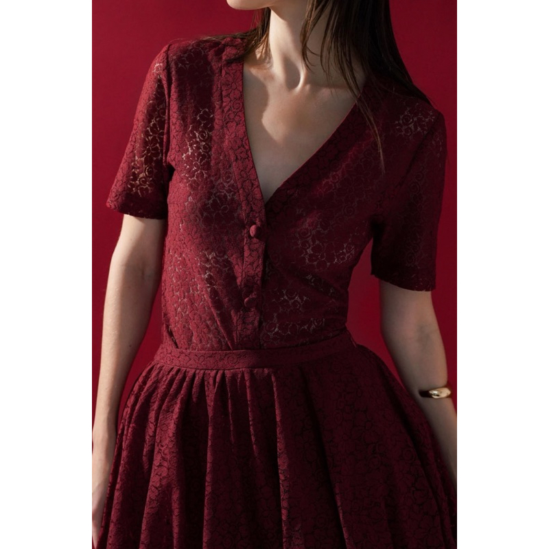 Jual red top lace | Shopee Indonesia
