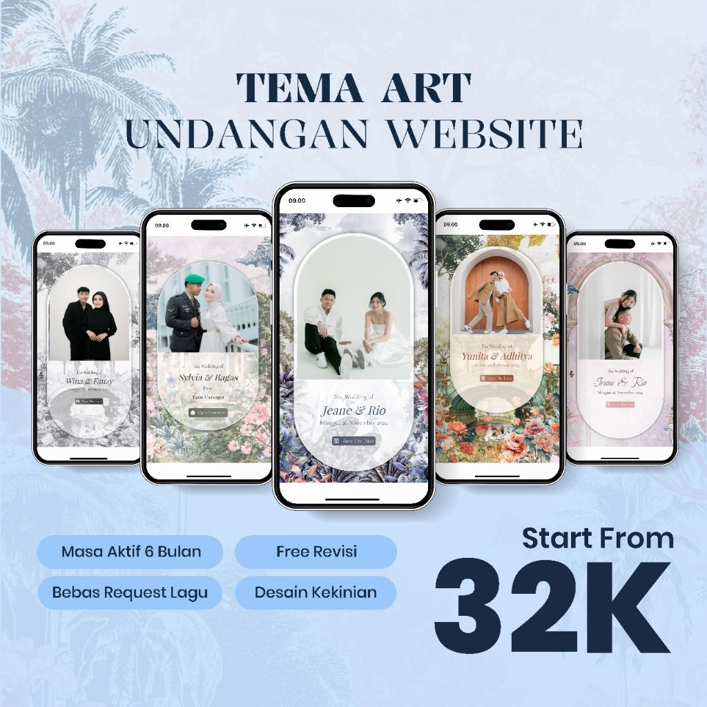 Jual Undangan Digital Website Pernikahan Premium Full Fitur | Undangan ...