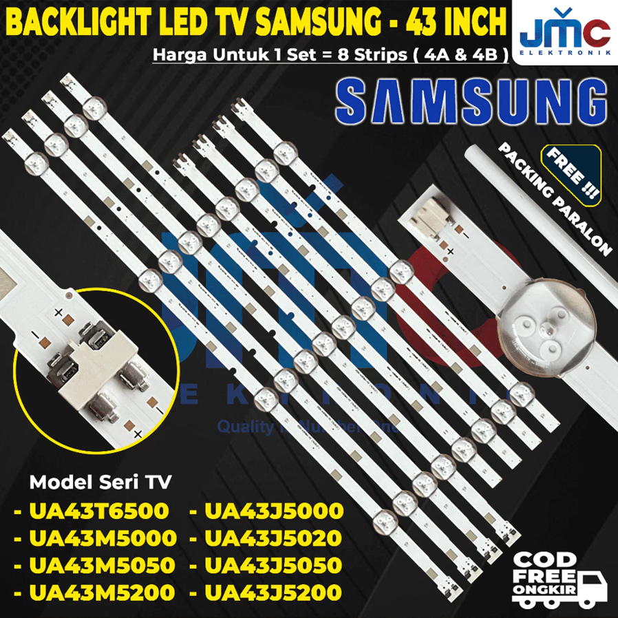 Jual BACKLIGHT TV LED SAMSUNG 43 INCH 43T6500 43J5000 43J5200 43M5000 43J5020 43M5050 43M5200 ...