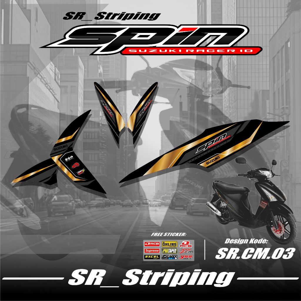 Jual Striping SPIN 125 R Variasi - Sticker Stiker Variasi Motor SUZUKI ...